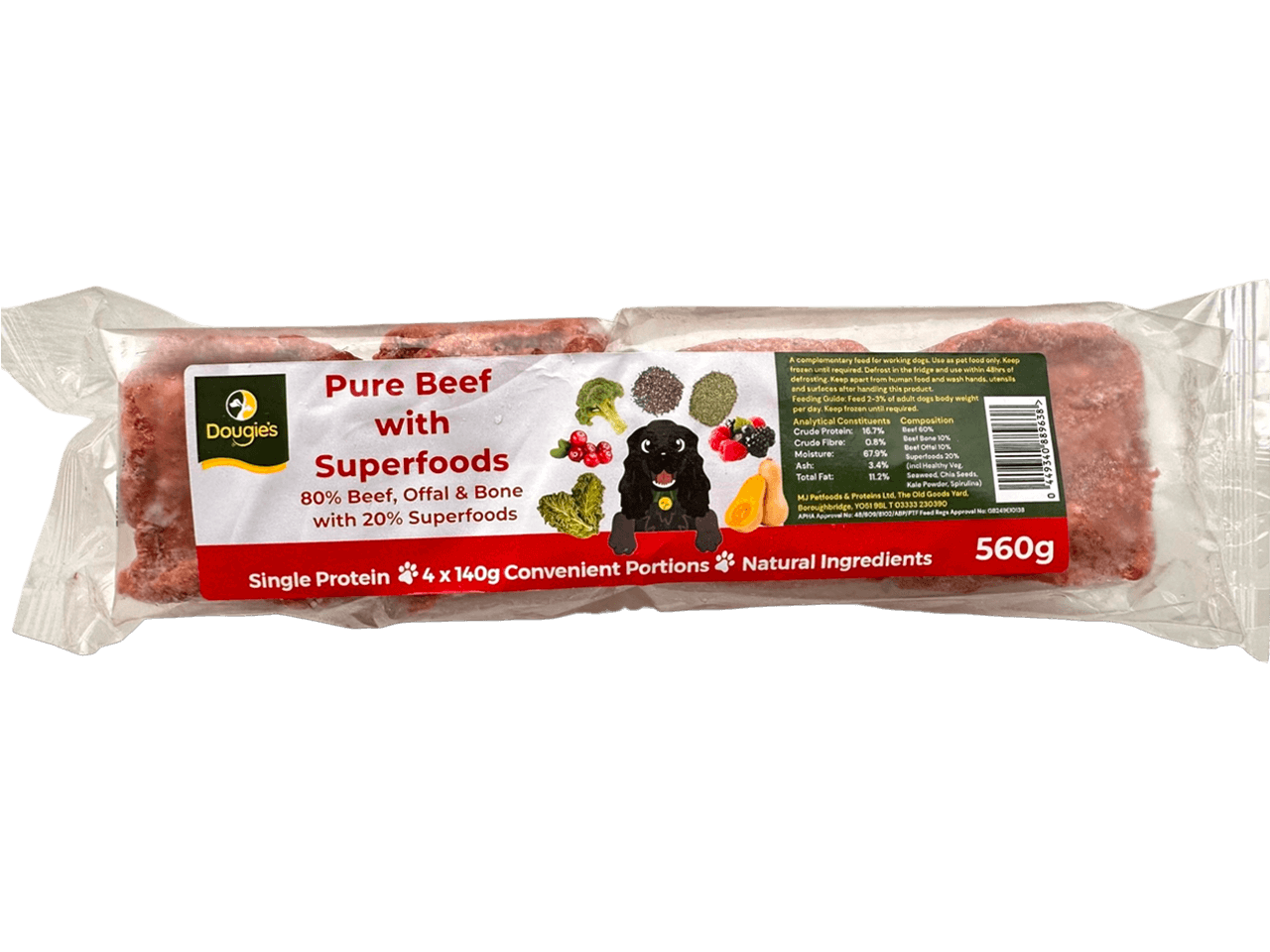 Beef Superfood 560g | Dougie's Raw & Natural Dog Food